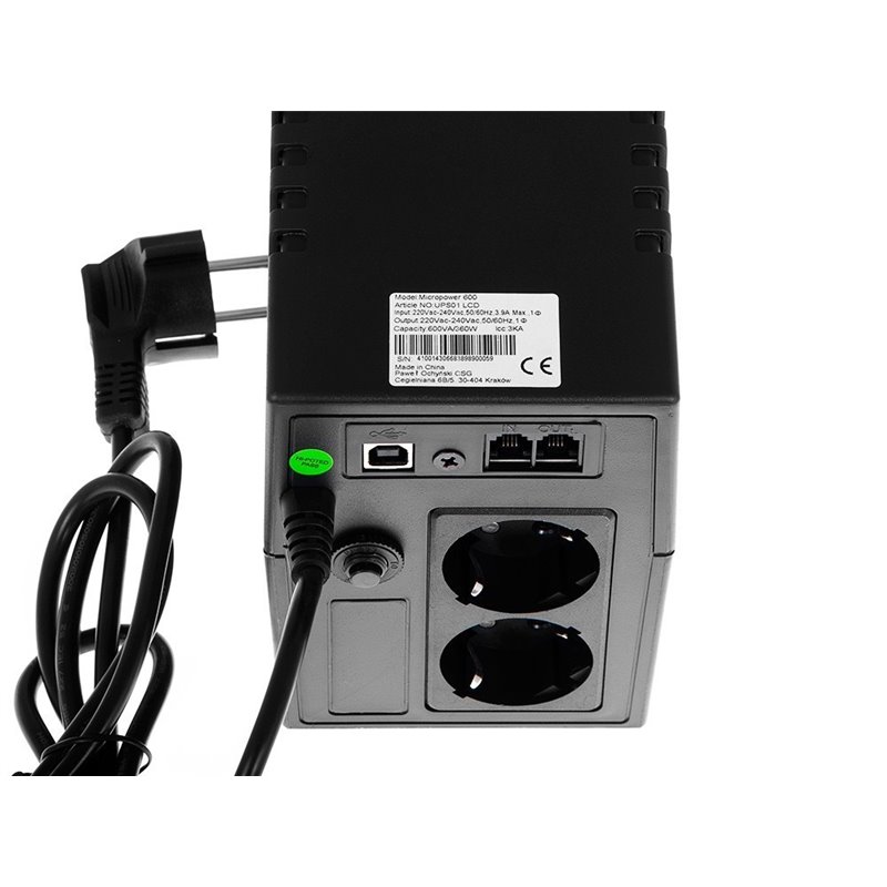 Green Cell ® UPS Micropower 600VA LCD